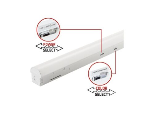 LED 4 FT Strip Fixture Retrofit Kit | Power and Color Select