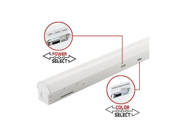 LED 4 FT Strip Fixture Retrofit Kit | Power and Color Select